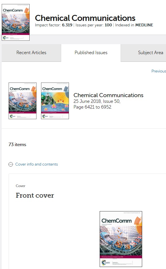RSC_Chem Comm : Publishing News