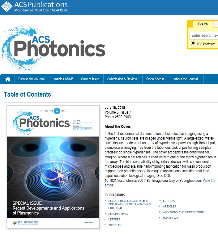 ACS_Photonics : Publishing News