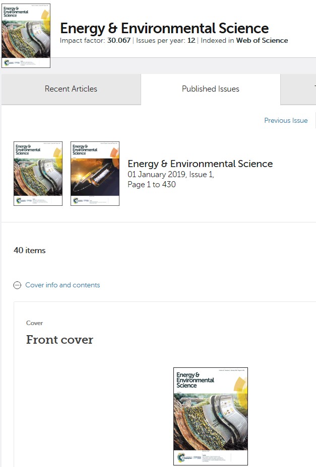 RSC_Energy & Environmental Science : Publishing News
