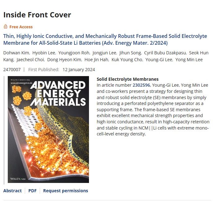 Wiley_ADVANCED ENERGY MATERIALS : Publishing News
