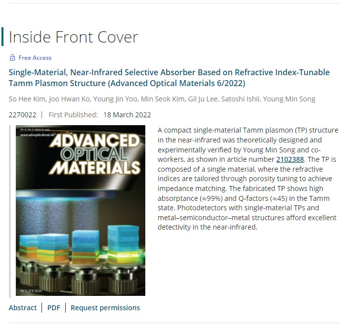 Wiley_ADVANCED OPTICAL MATERIALS : Publishing News