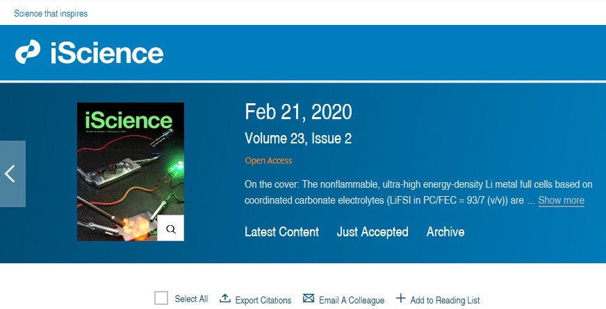 Cell Press_iScience : Publishing News