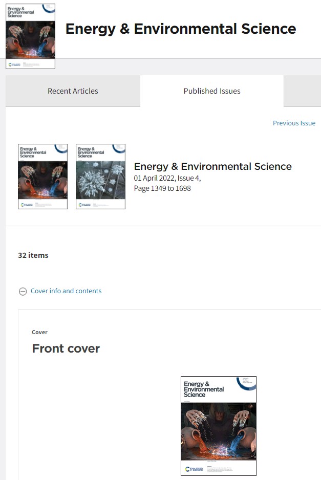 RSC_Energy & Environmental Science : Publishing News