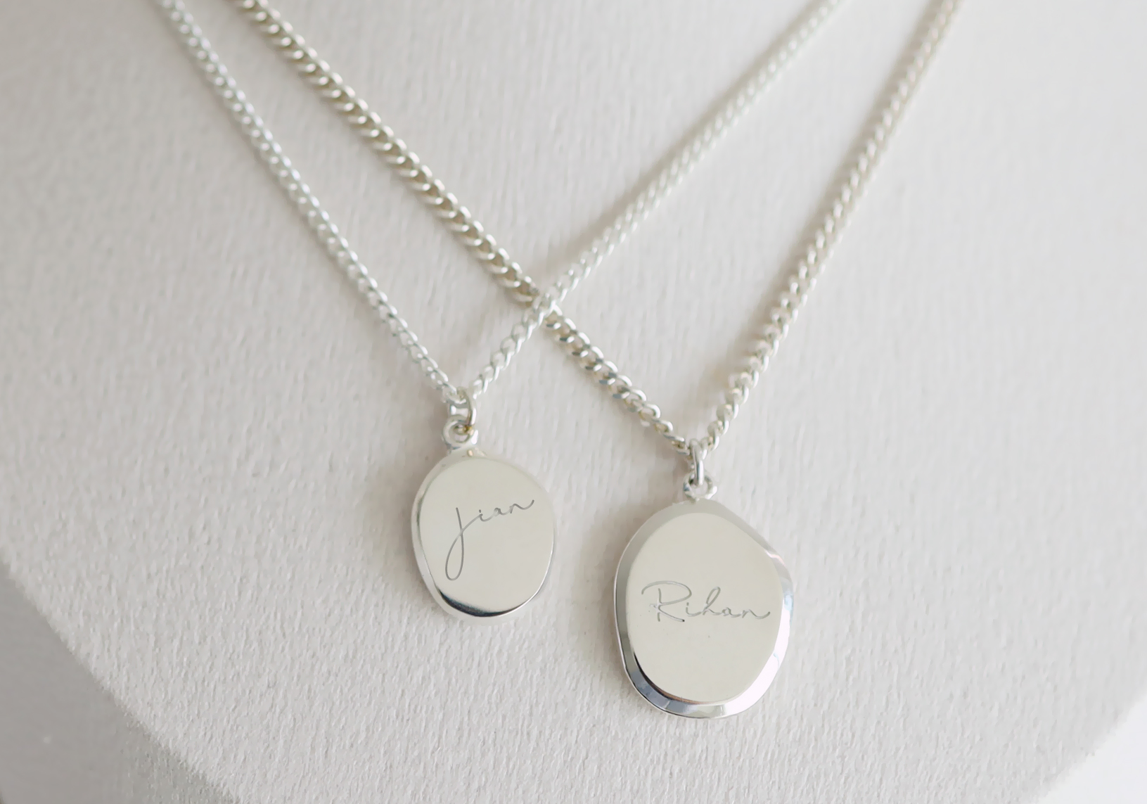 925 실버 조약돌 미아방지 목걸이