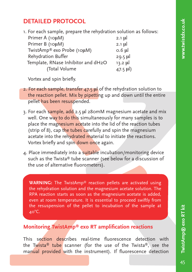 TwistAmp ...RPA kits Combined Instruction Manual : Recomninase ...