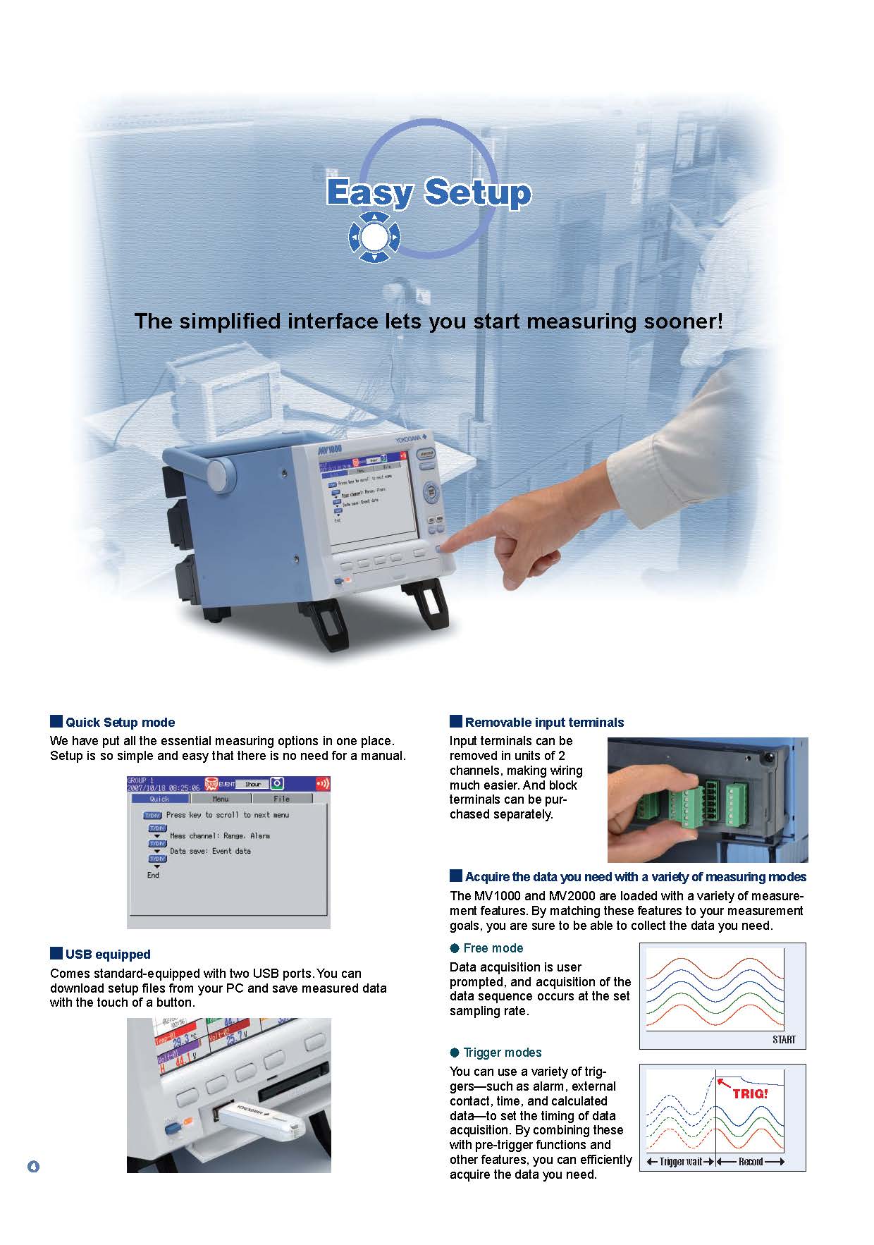 Portable Paperless Recorder(휴대용 페이퍼리스 레코더) - MV1000/MV2000 (YOKOGAWA ...