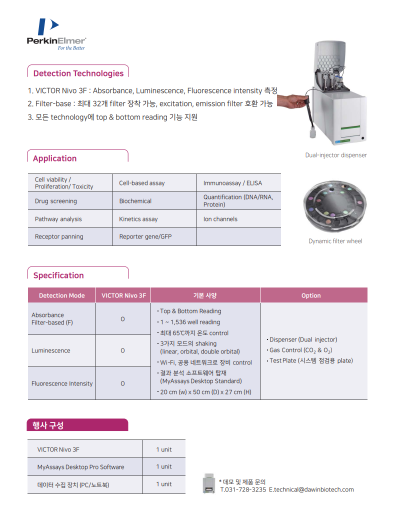 [PerkinElmer] 소형 Multimode Plate Reader "VICTOR Nivo" 초대박 할인행사[~12/31까지 ...