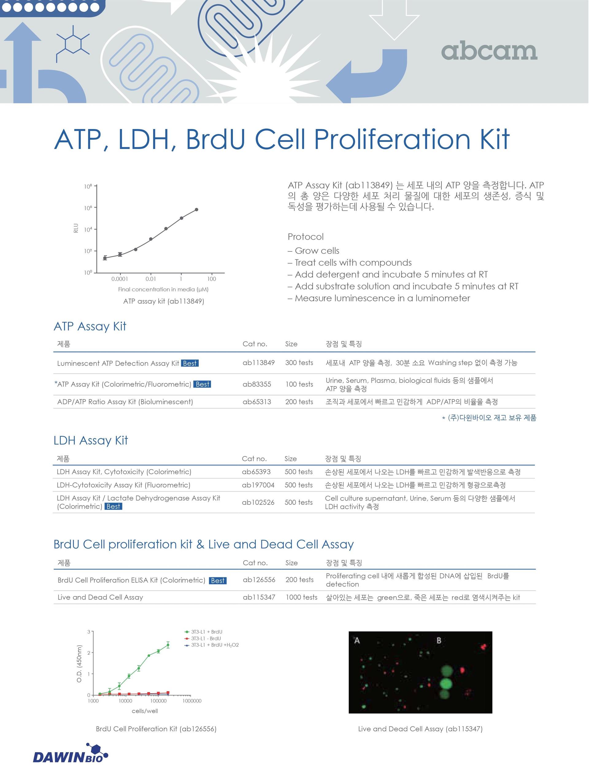 Cell Viability Assay kit 제품 안내 : 제품정보
