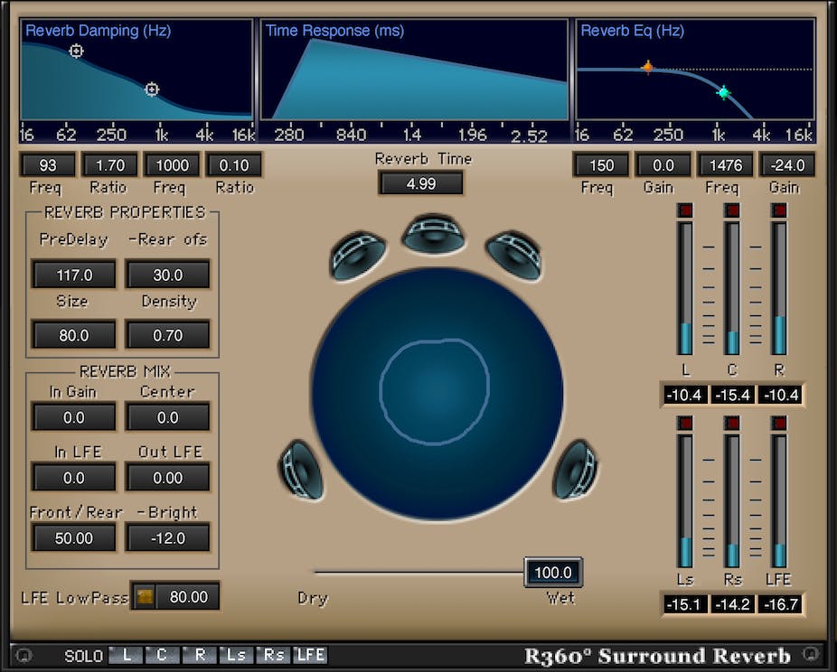 R360 Surround Reverb : BLS : WAVES Audio