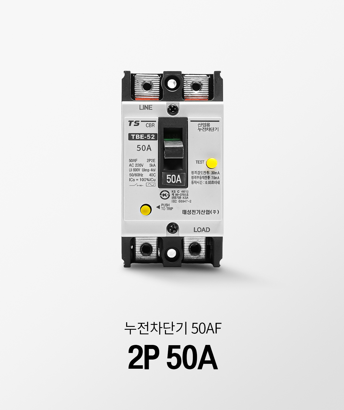 누전차단기 2P 50A : 미경전기