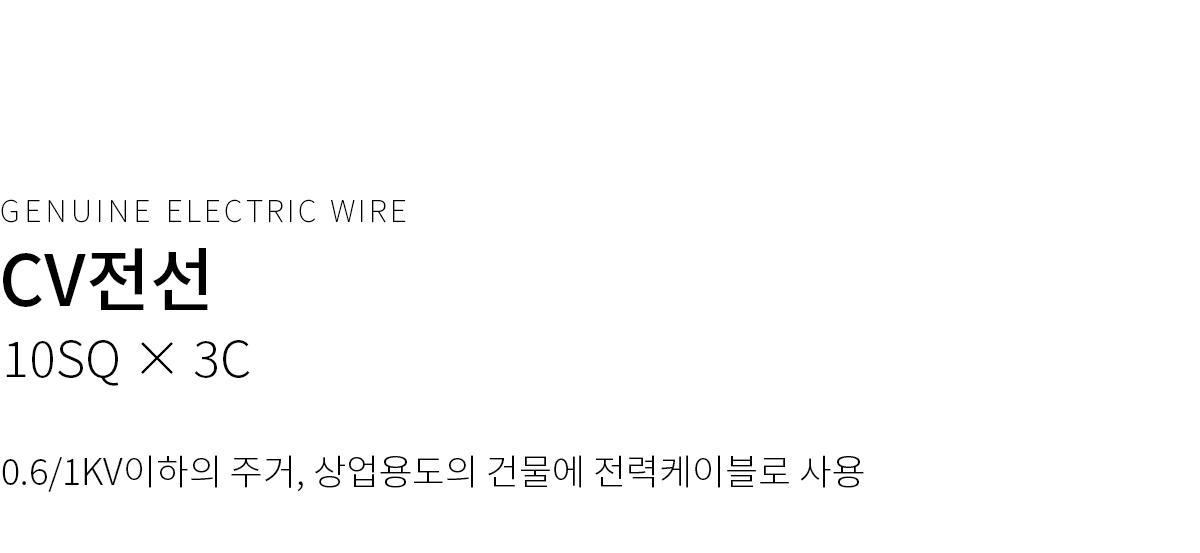 CV전선 10sq 3c : 미경전기