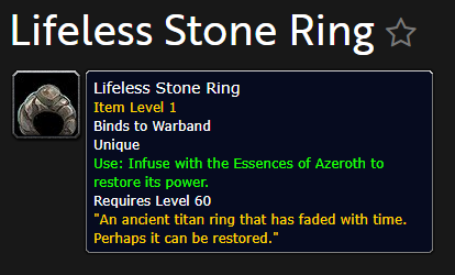 Build 54210 내부 전쟁 사전 패치 이벤트에서 계귀 반지를 얻을 수 있습니다 - 획득 방법 등. : 최신 WoW 정보 게시판