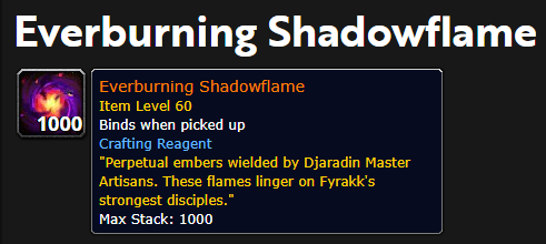 기원사 전용 전설 무기 시작 퀘스트 아이템 및 제작 재료에 대하여. : 최신 WoW 정보 게시판