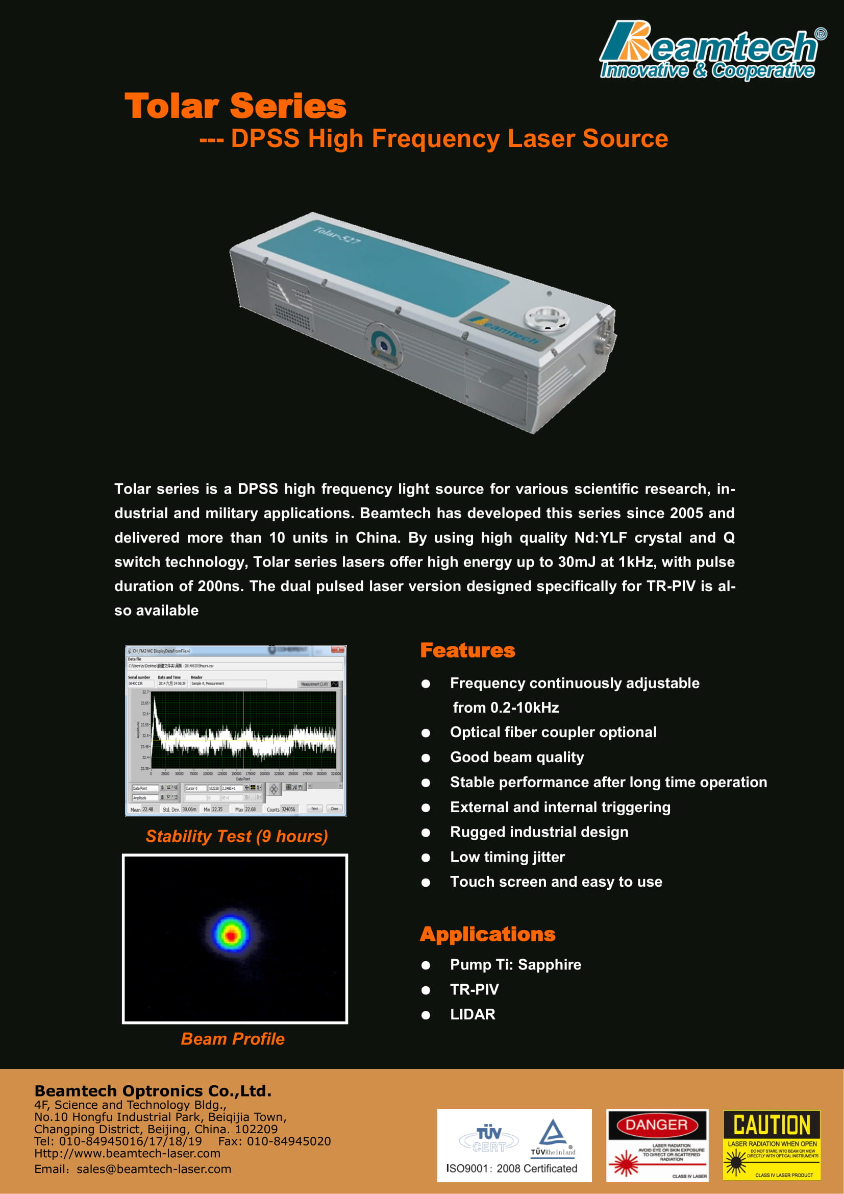 Tolar series - - DPSS High Frequency Laser Source : 코어레이 l CoreRay ...