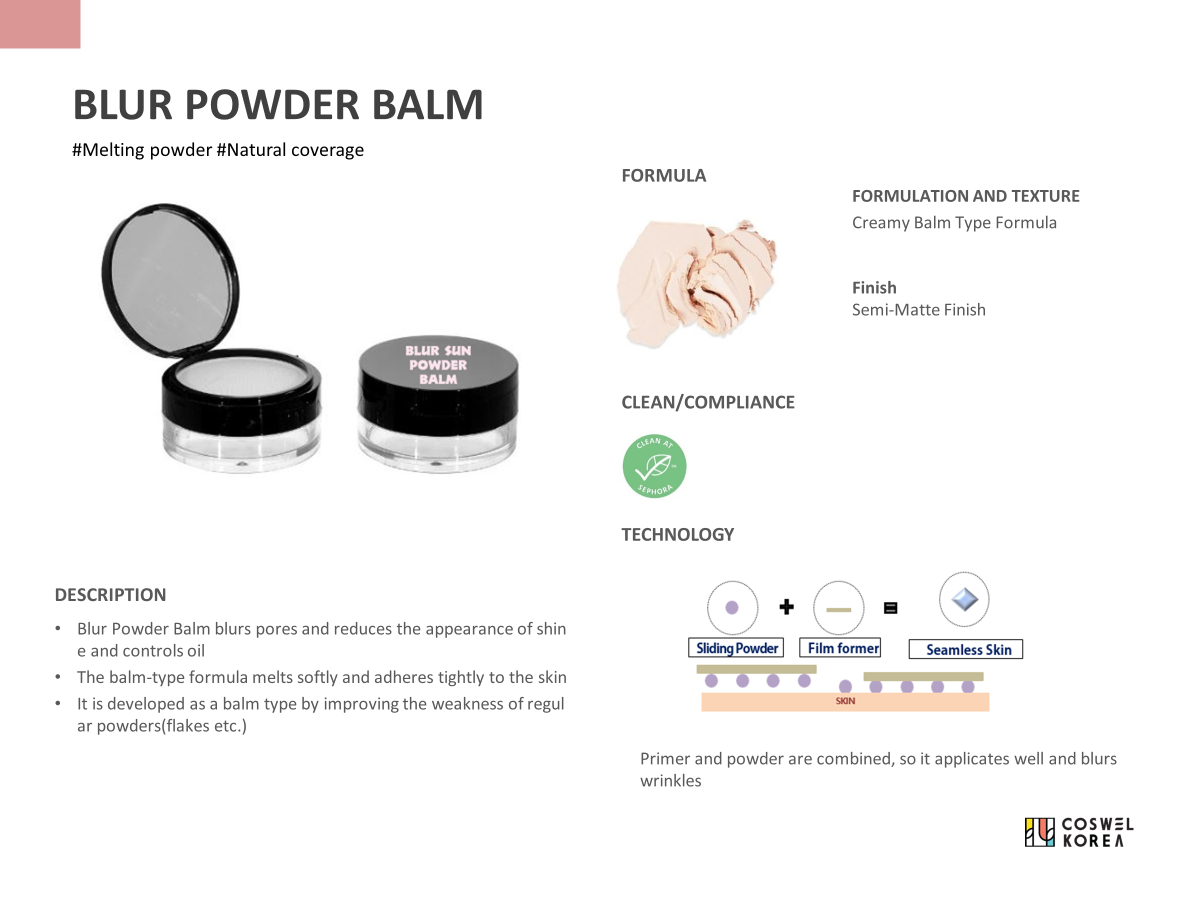 Blur Powder Balm : Coswel Korea - Notice