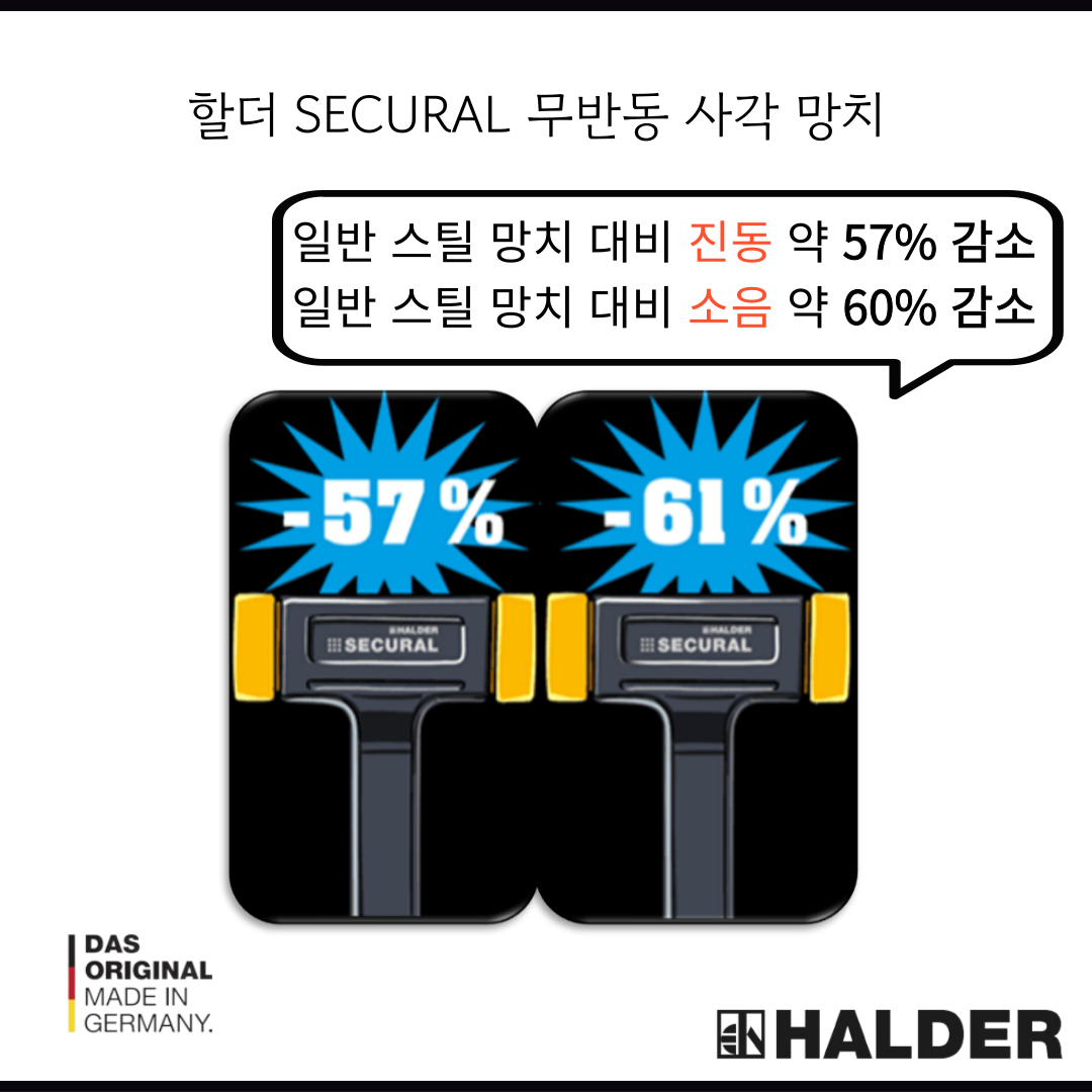 [할더] SECURAL 무반동 사각 망치 : 할더룀헬드 코리아(주) 한국지사