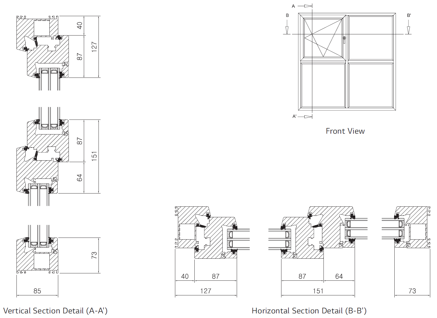 LX하우시스 | 유로시스템9 PVC시스템창 PTT85