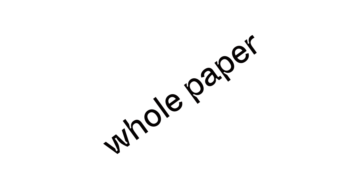 WHOLE PAPER | 홀페이퍼