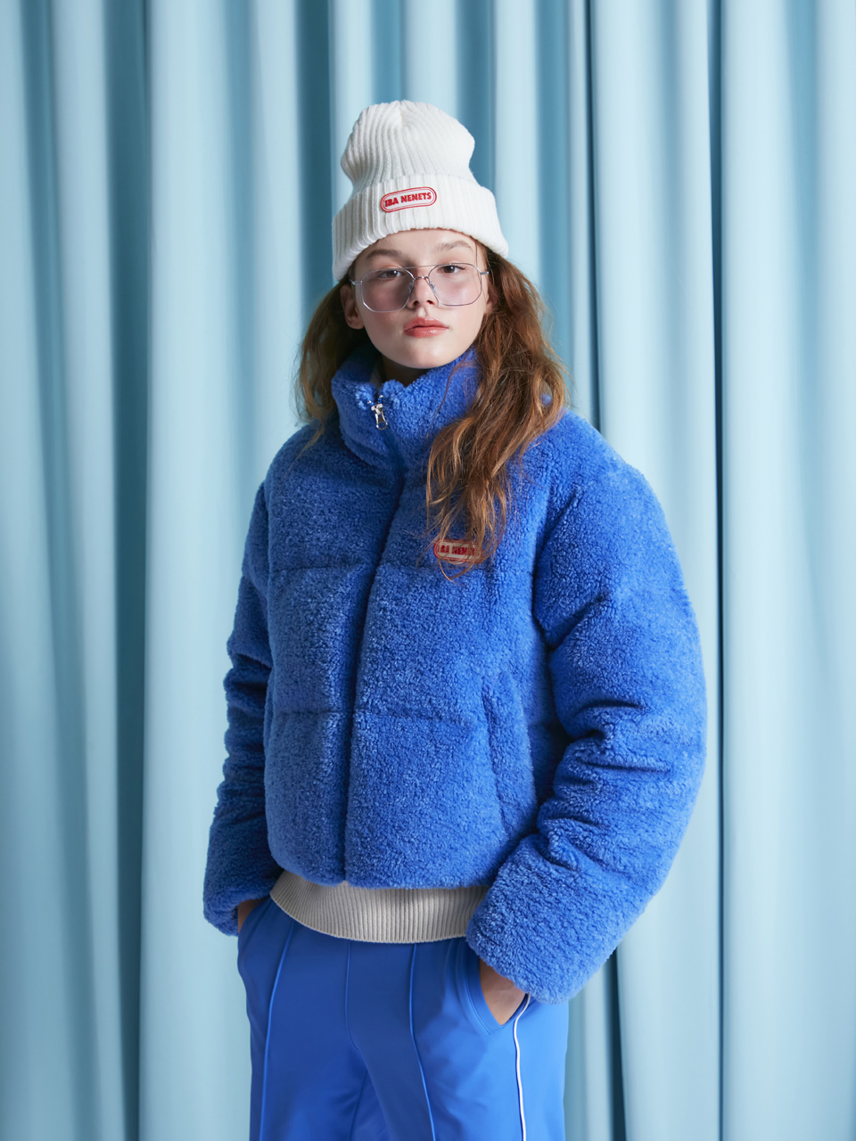 IBA NENETS(종료)(이바네네츠IBA NENETS(종료)) NENETS LOGO BEANIE 로고 니트 햇- 화이트 비니 ...