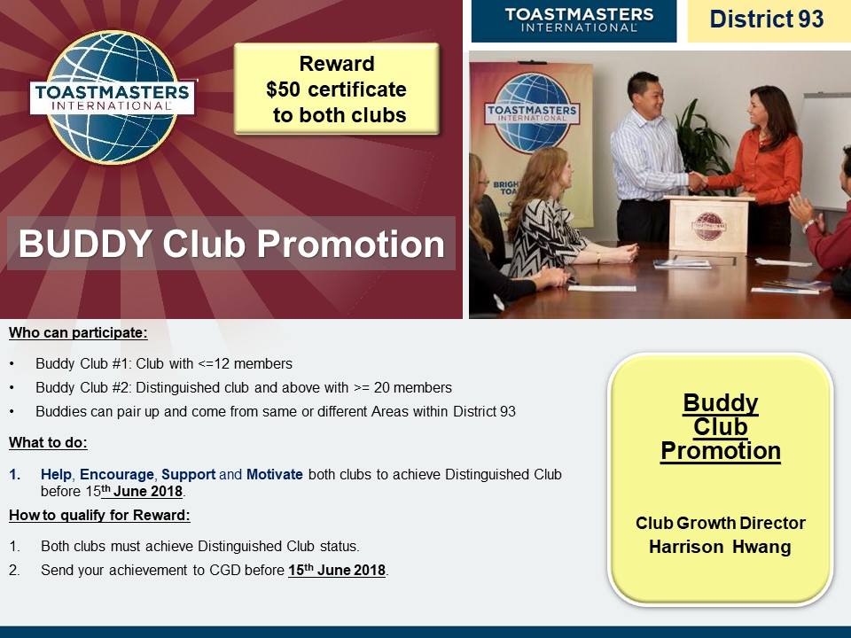 Buddy Club and Member Promotion : Bulletin Board