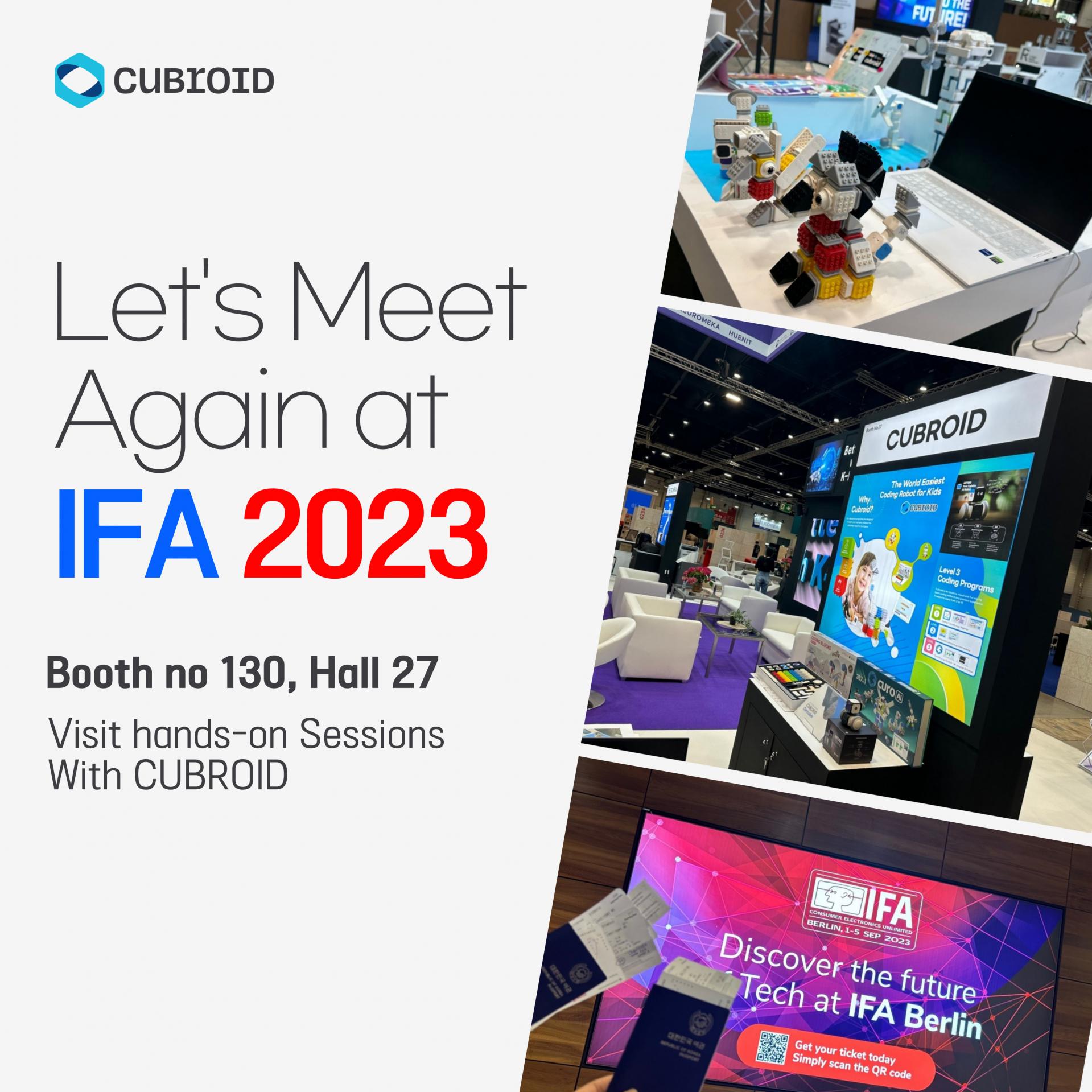 CUBROID at IFA 2023: Bridging Tech and Education with AI-Driven Learning! : 글로벌 교육 현장