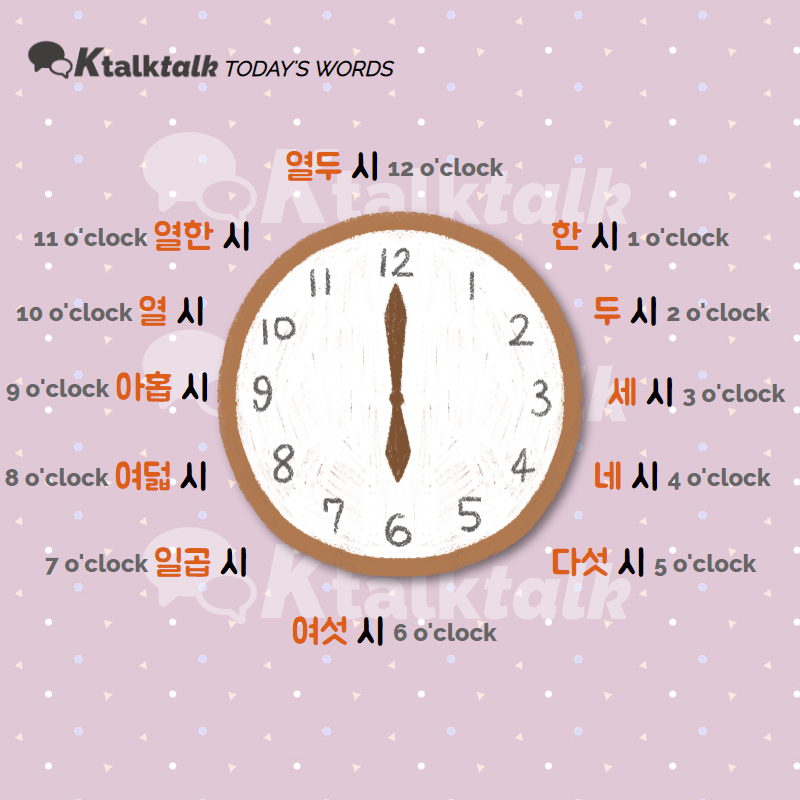 [2020.05.18] Words : '시간'을 말하는 법 (How to tell 'time') : Ktalktalk ...