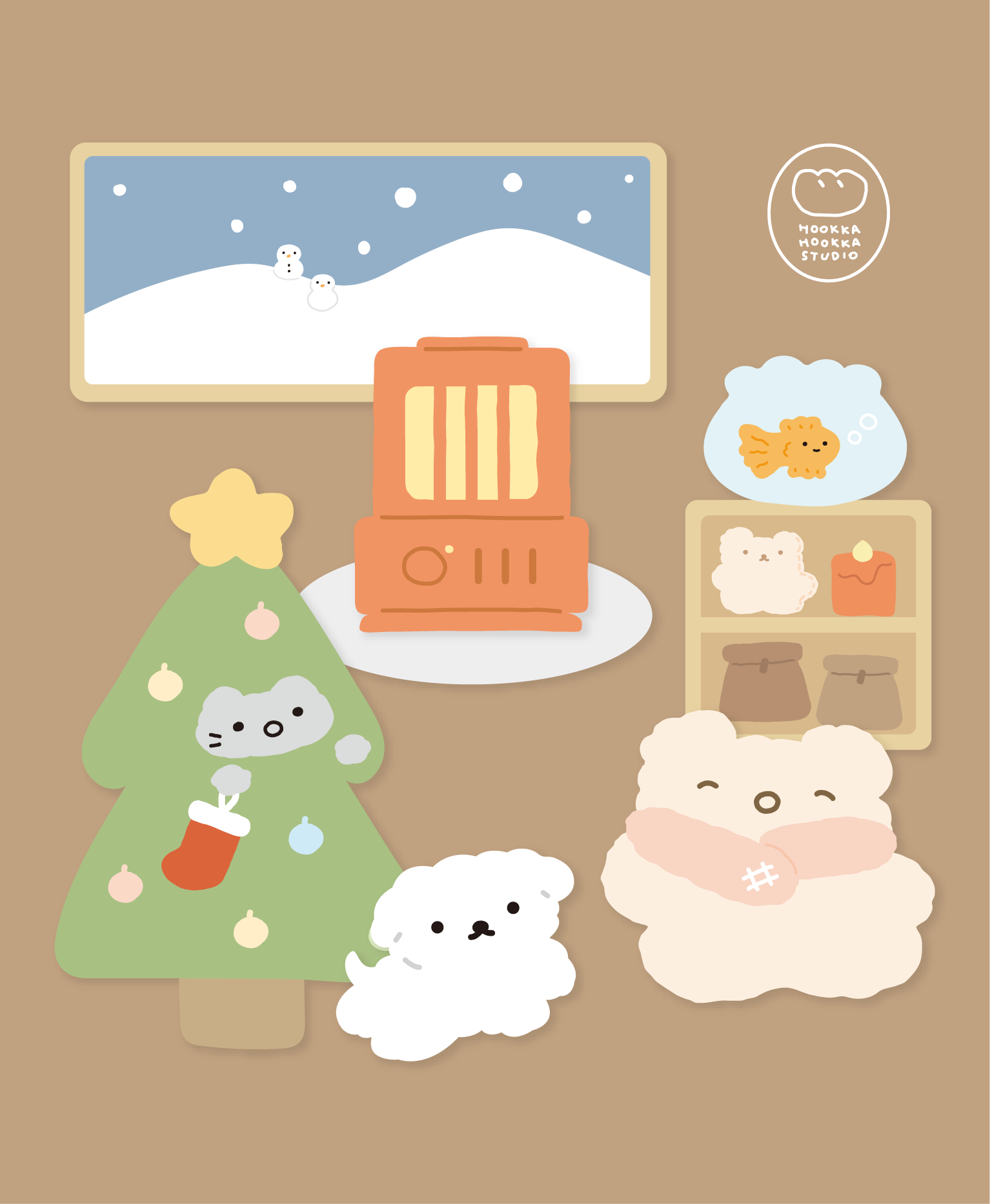 [wallpaper] December : HOOKKA HOOKKA STUDIO