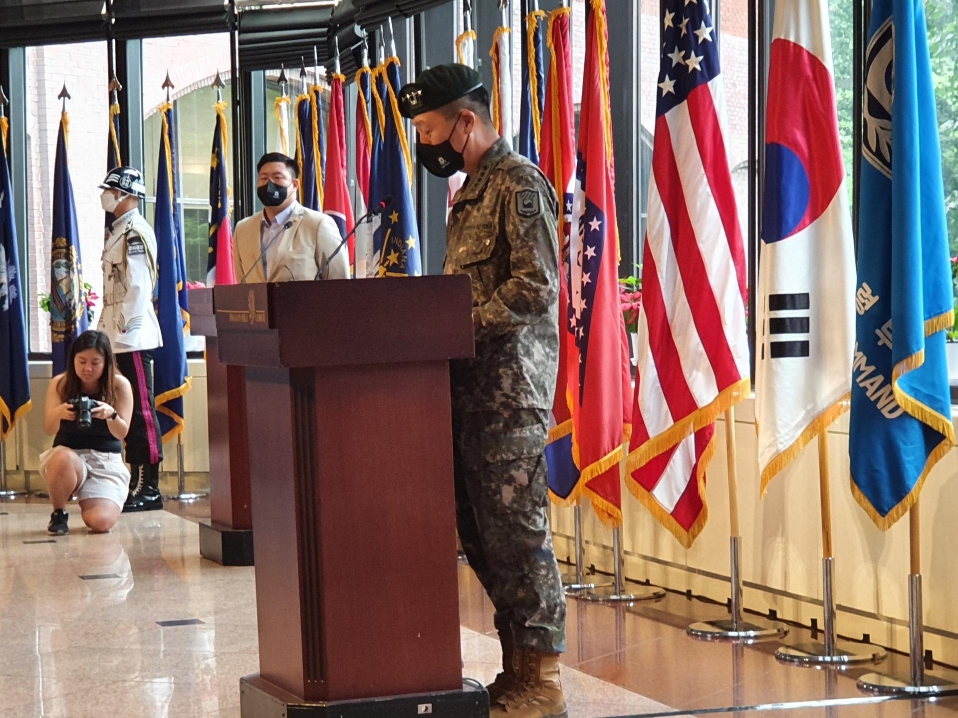 황진하 협회장 안병석 한미연합사 부사령관 취임식 참석 한미우호협회