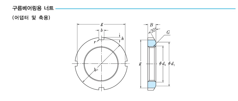SUS 스테인리스 AN05 AN-05 로크 너트 베어링 샤프트 축 NUT : 베어링웍스