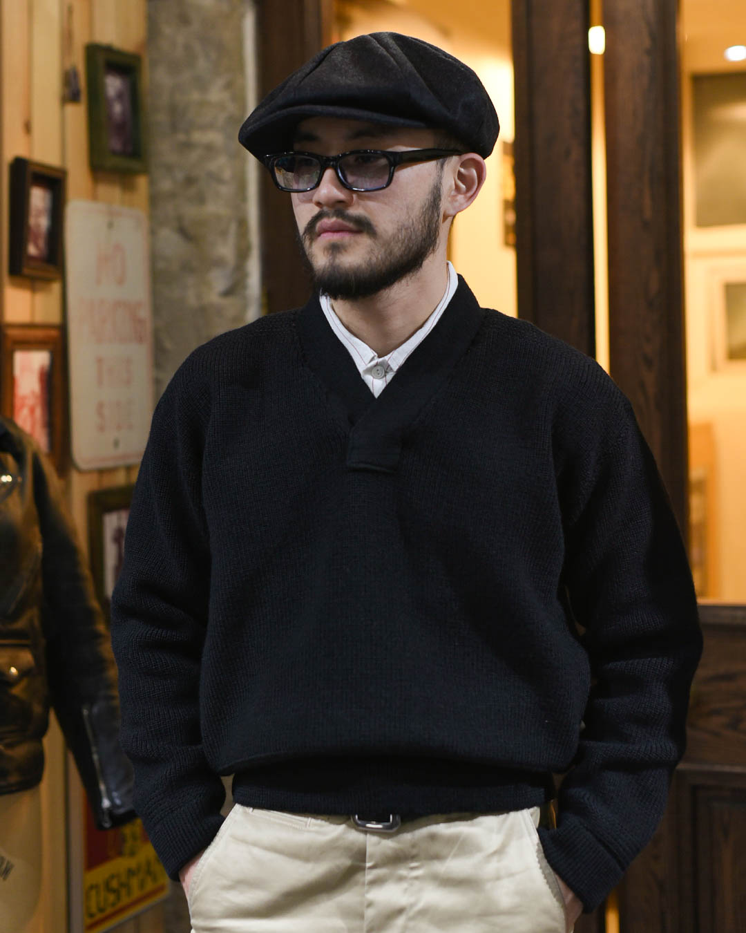 USAAF Mechanic Knit [Black] : Semi Basement General Store