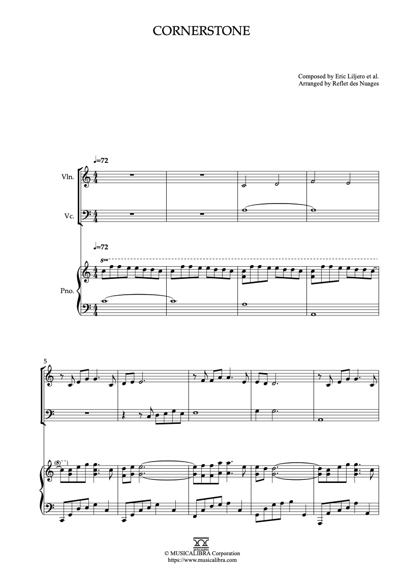 [TRIO SHEET MUSIC] Cornerstone - Violin, Cello and Piano Chamber ...