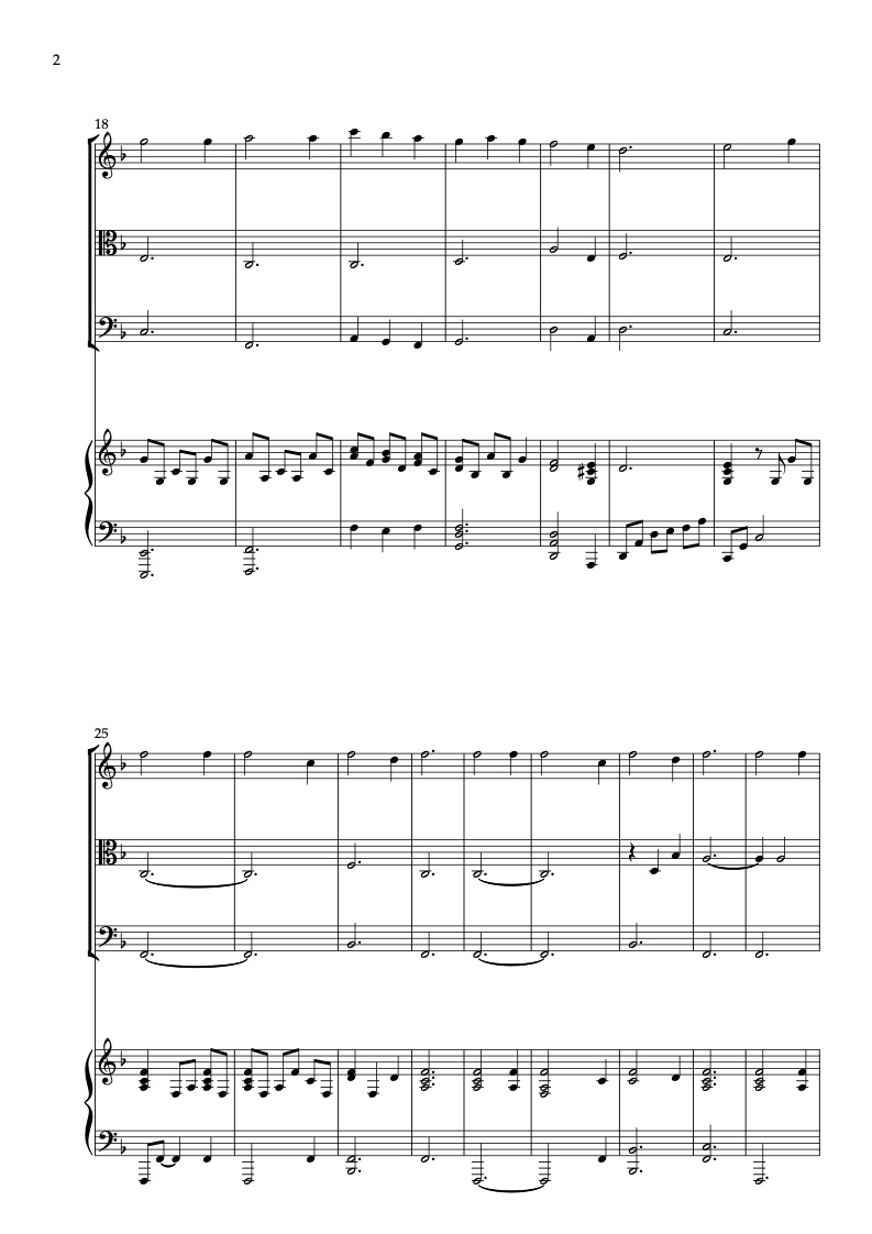 [QUARTET SHEET MUSIC] We Three Kings - Violin, Viola, Cello and Piano ...