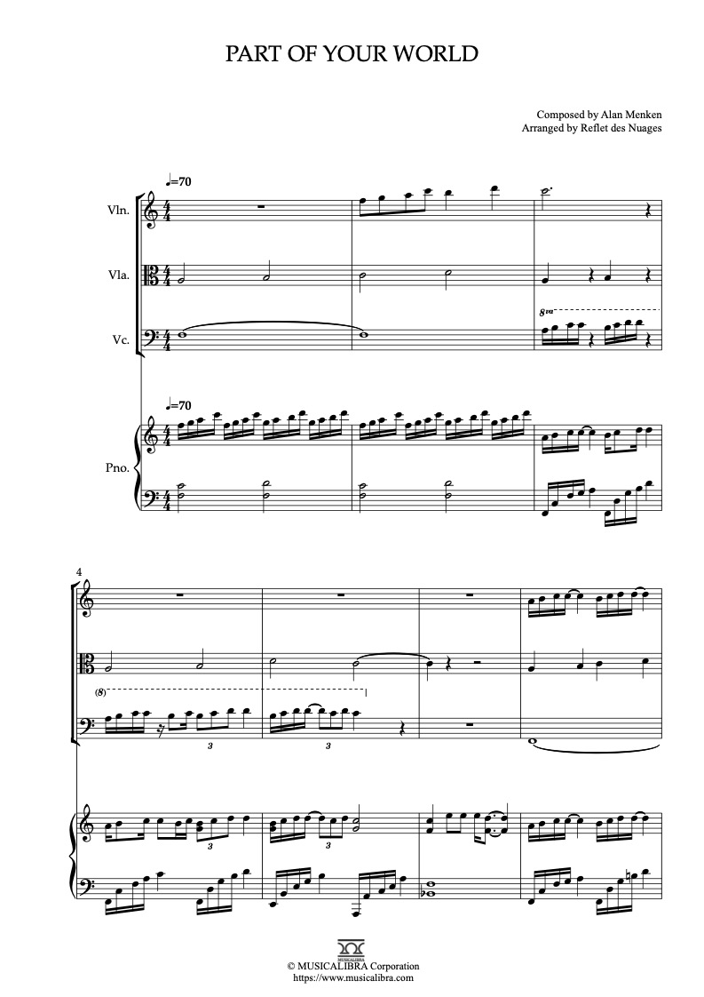 Part Of Your World Sheet Music Violin