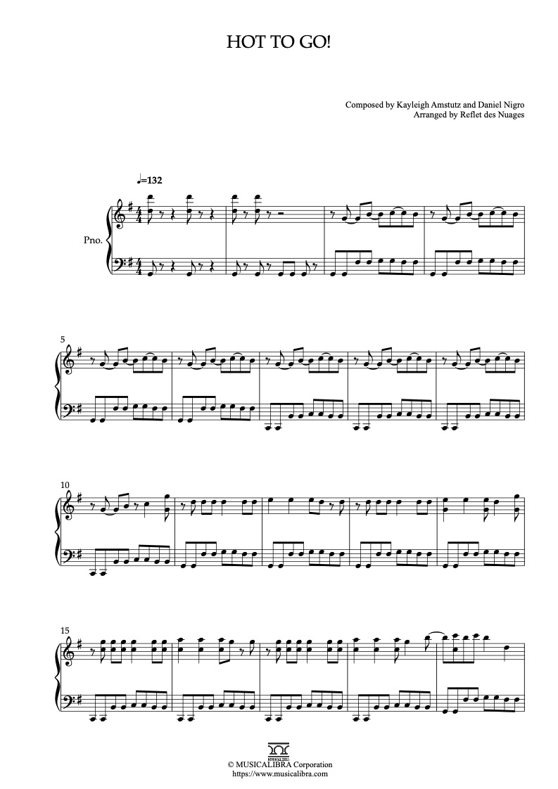 [PIANO SOLO SHEET MUSIC] Hot to Go! : MUSICALIBRA