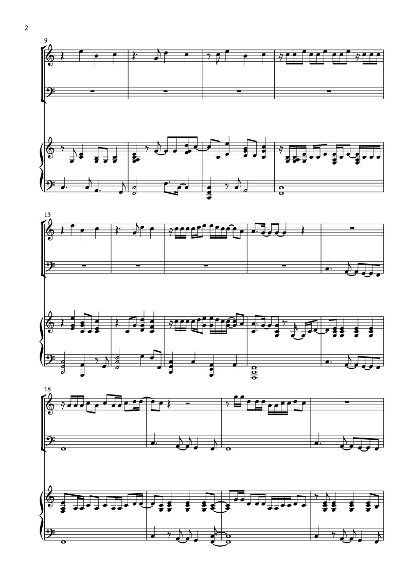 [TRIO SHEET MUSIC] New Year's Day - Violin, Cello and Piano Chamber ...