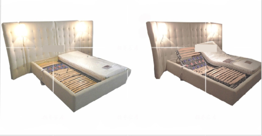 로돌포 도르도니 앵글 플루 베드 침대 ﻿Angle Flou Bed with Side Pan : 바이소품