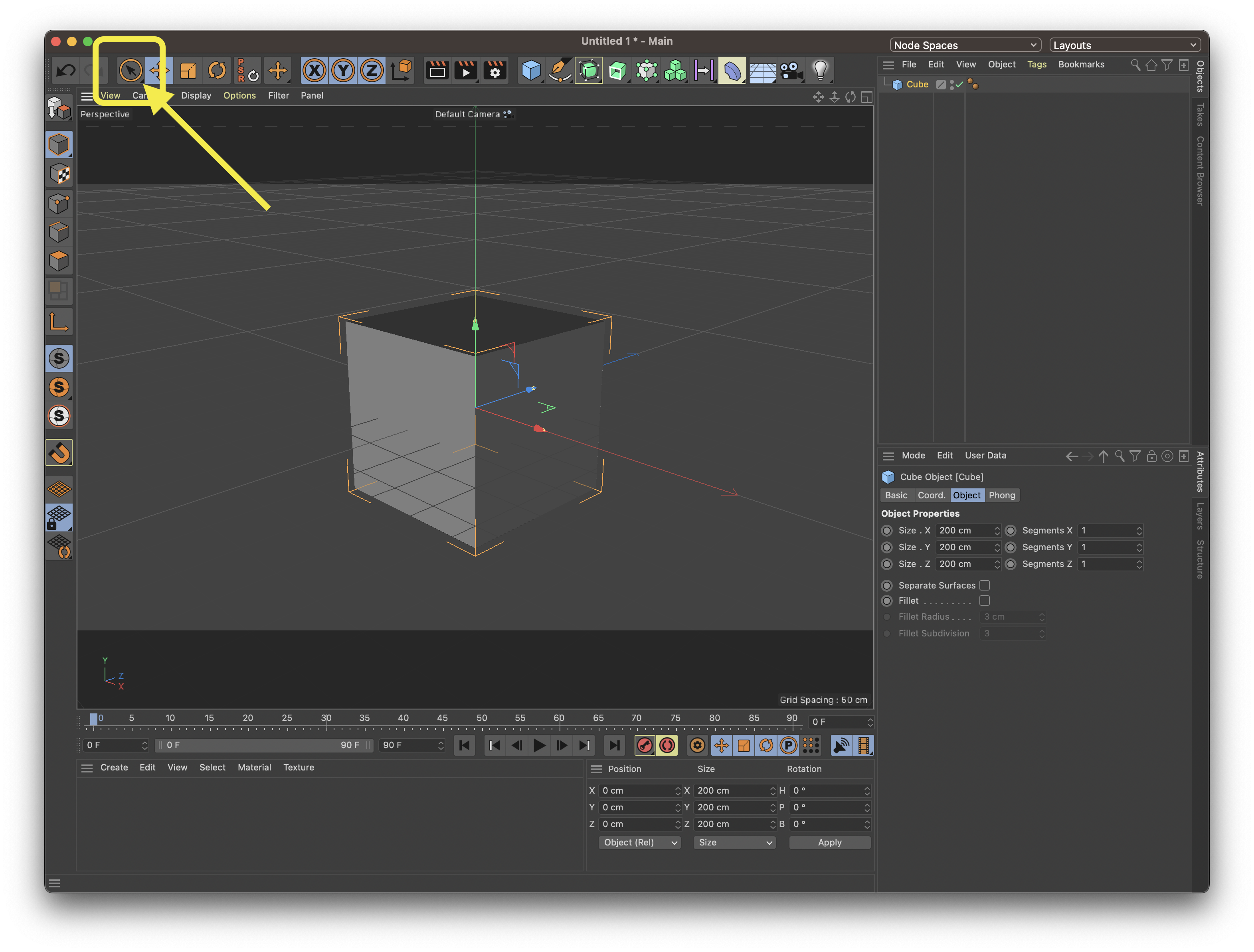 시네마포디/ Cinema 4D/ c4d 기본기능 1편 선택툴/ Live / Rectangle/ Lasso/ Polygon Selection : 탐스크리에이티브 홍보 마케팅 전문회사