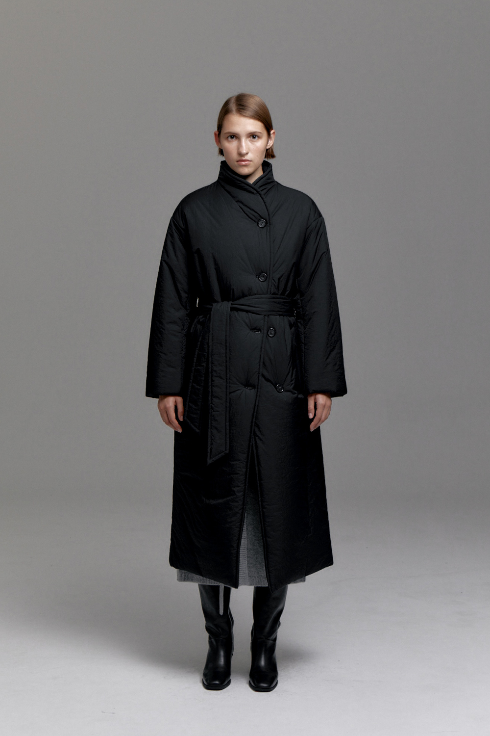 THINSULATE PADDED COLLARLESS LONG COAT - 감도 깊은 취향 셀렉트샵 29CM