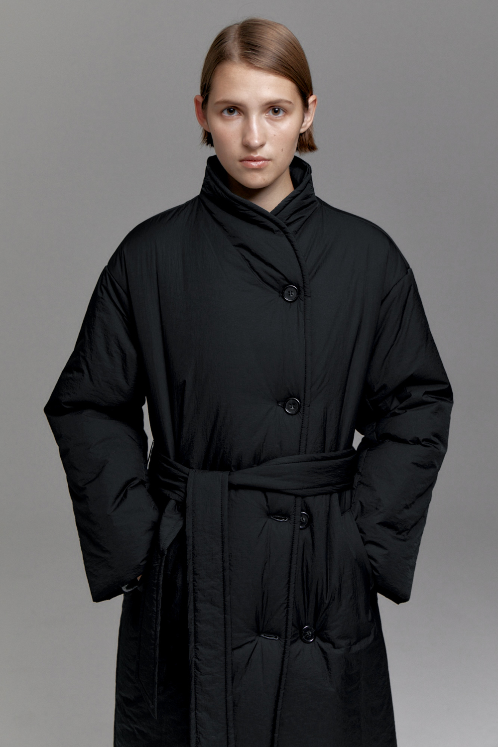 THINSULATE PADDED COLLARLESS LONG COAT - 감도 깊은 취향 셀렉트샵 29CM