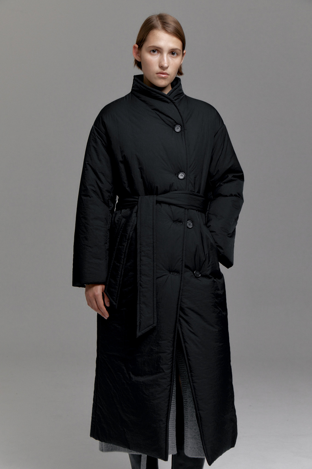 THINSULATE PADDED COLLARLESS LONG COAT - 감도 깊은 취향 셀렉트샵 29CM