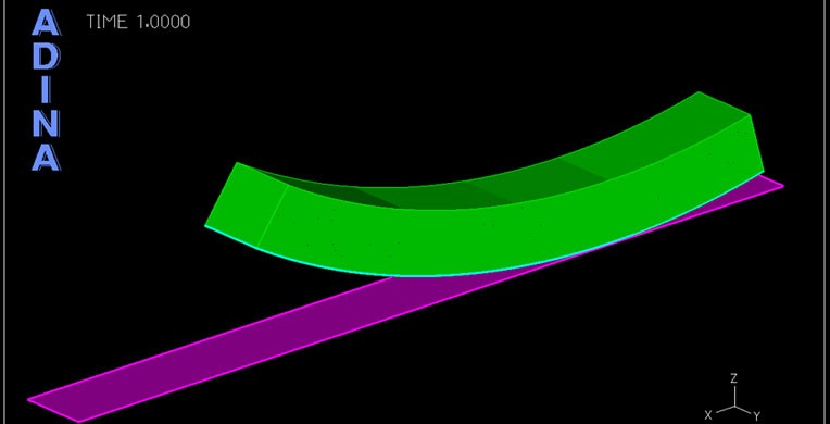 [ADINA] dynamic 해석에서의 rolling 접촉 사용 : ableMAX