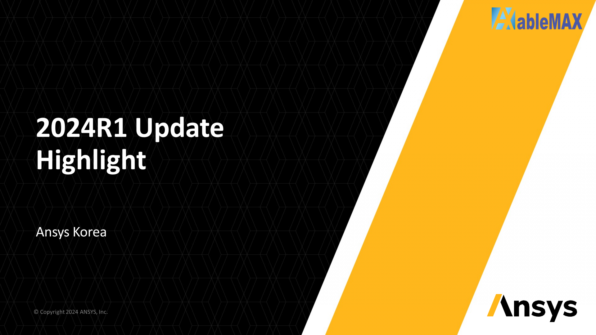 Ansys 2024R1 업데이트 안내 : ableMAX