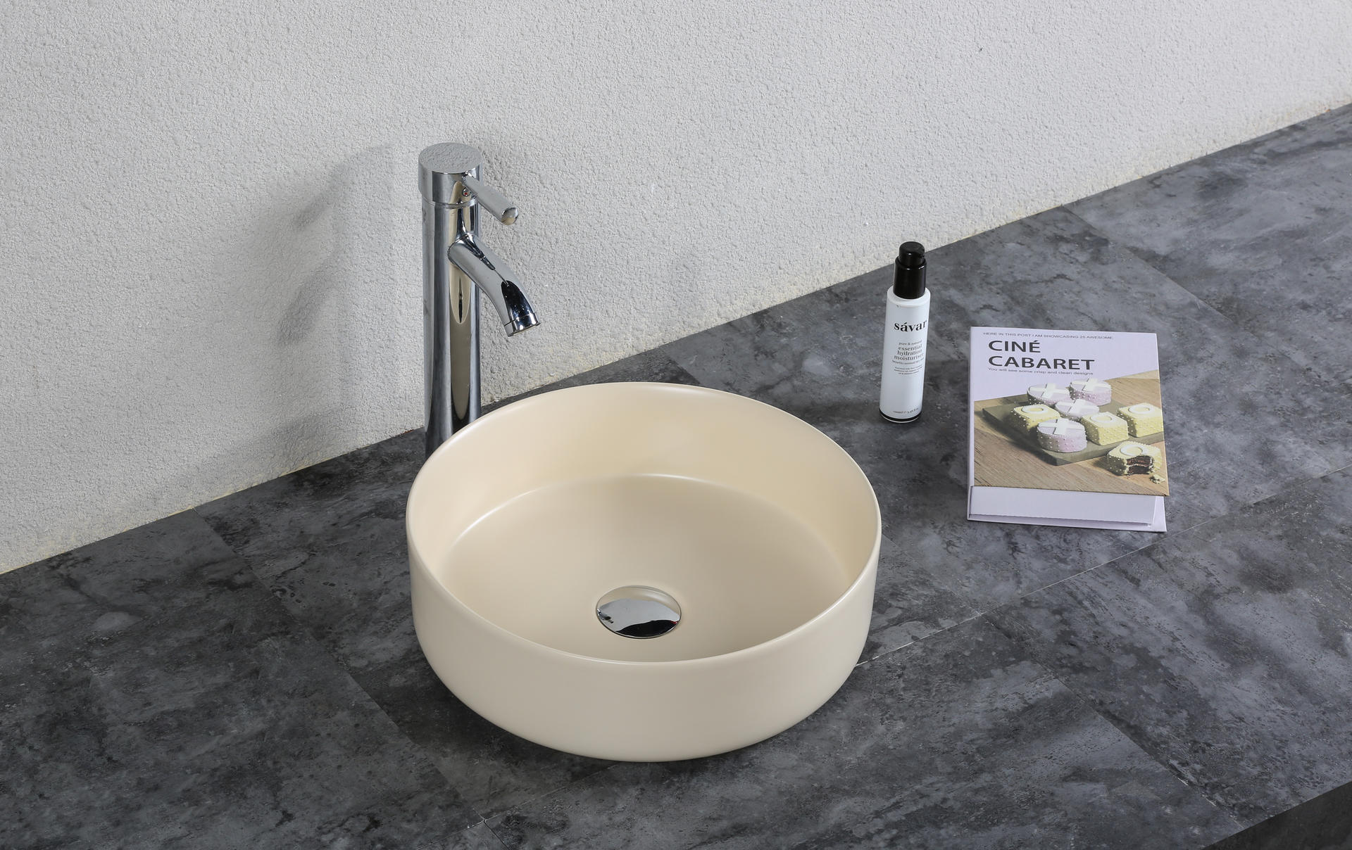 IS 7044 MATT BEIGE / 아이에스 7044 매트 베이지 (360 x 360 x 120) : 세면기 & 볼