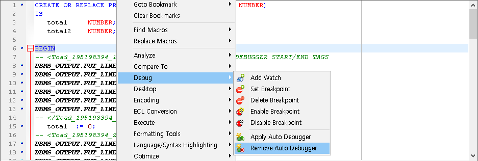 [Toad for Oracle] Auto Debugger 사용 : 토드 활용 TIP | 토드 커뮤니티 | Toad Community