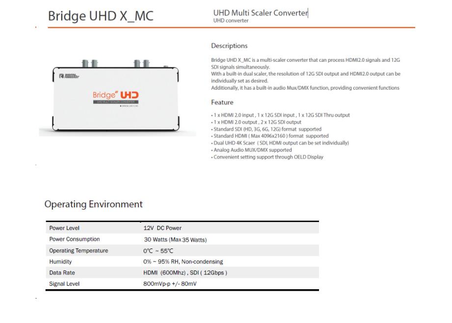 Bridge UHD X MC UHD 멀티 컨버터 : (주)티에스아이시스템