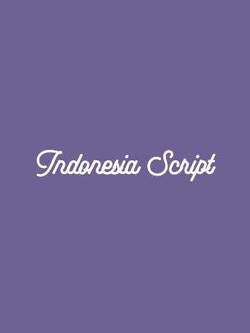 Indonesia Script : 디자인 자료