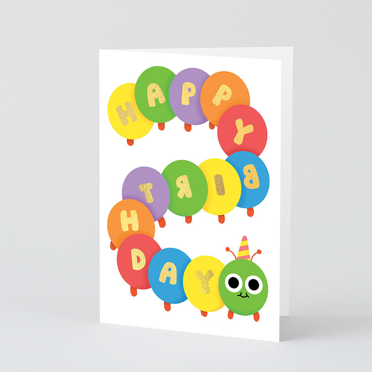 [ Wrap ] Happy Bday Caterpillar_ Card : 블룹 bloop ㅣ 프리미엄 키즈 라이프스타일