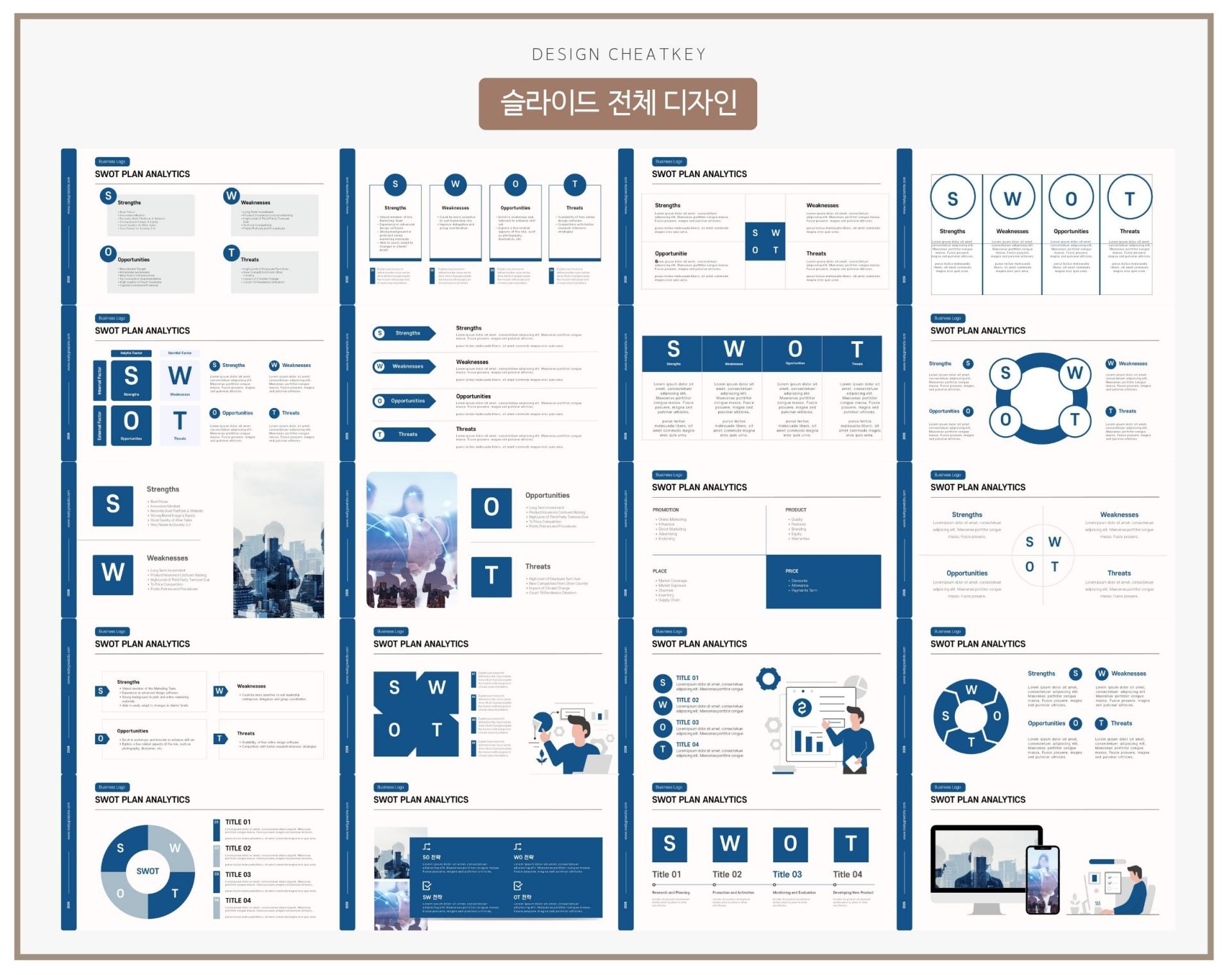 스왓 분석 PPT 템플릿 양식 : PPT 샘플