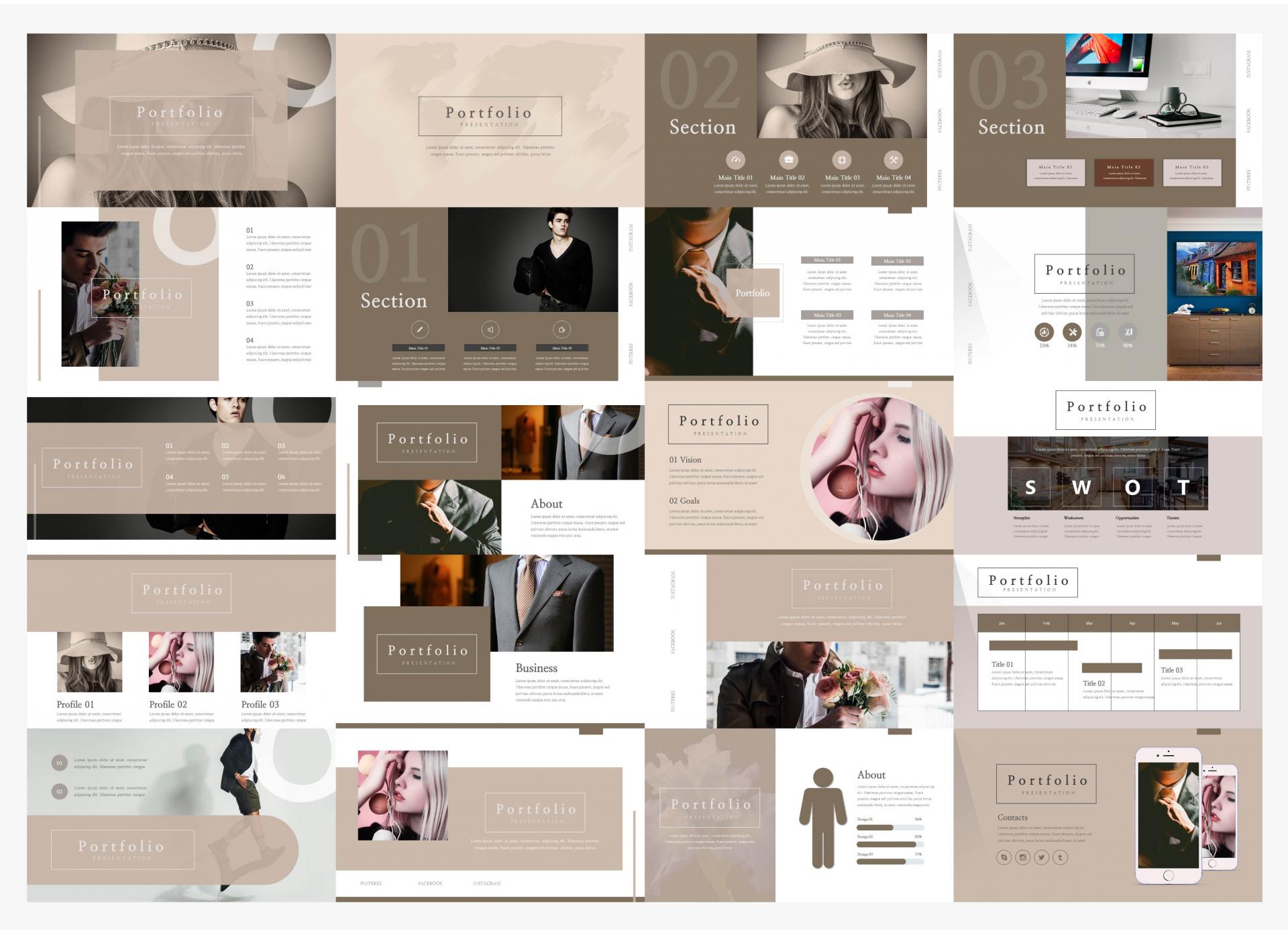 포트폴리오 PPT 템플릿 다운로드 : PPT 샘플