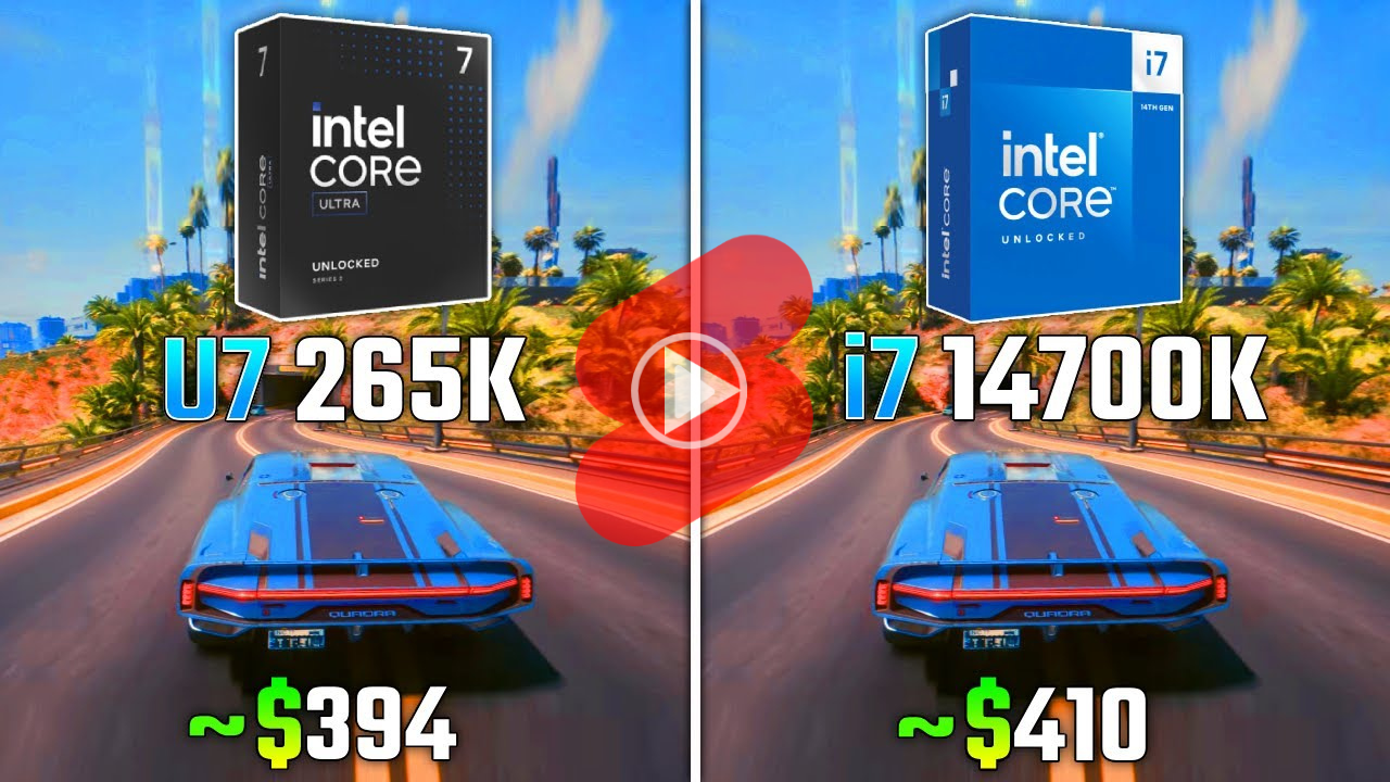 인텔 Core Ultra 7 265K vs Core i7 14700K CPU 게임 성능 비교 : PC 주요 부품 성능 확인과 비교
